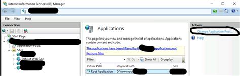 Iis 7 How Are Applications Removed From The Iis Application Pool Stack Overflow