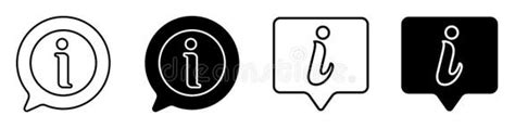 Info Icons Versions Set In Black Flat And Line Style Stock Vector Illustration Of Icon