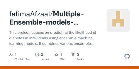 Github Fatimaafzaal Multiple Ensemble Models Diabetes Prediction Project This Project