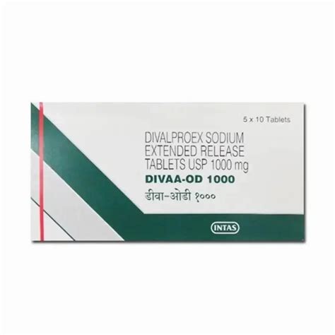 Eprox Er Divalproex Sodium Extended 1000 Mg Tablets At ₹ 280box