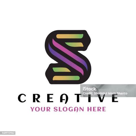 Абстрактный Логотип С Начальной Буквой S Элемент Шаблона Плоского Векторного Дизайна Логотипа