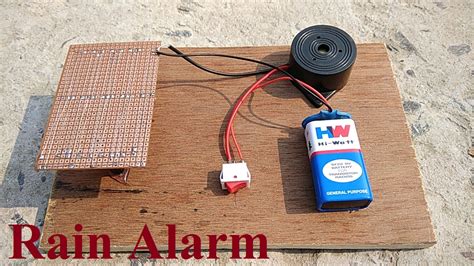 how to make rain detector alarm at home very simple youtube