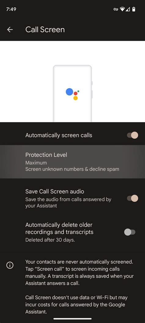 Google Pixels Call Screen Gets A Simpler Protection Level Menu