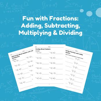 Ultimate Fraction Operations Add Subtract Multiply Divide By Samir Latrous