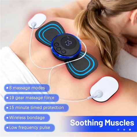 Neck Massager Lcd Display Ems Electric Cervical Massage Patch Low