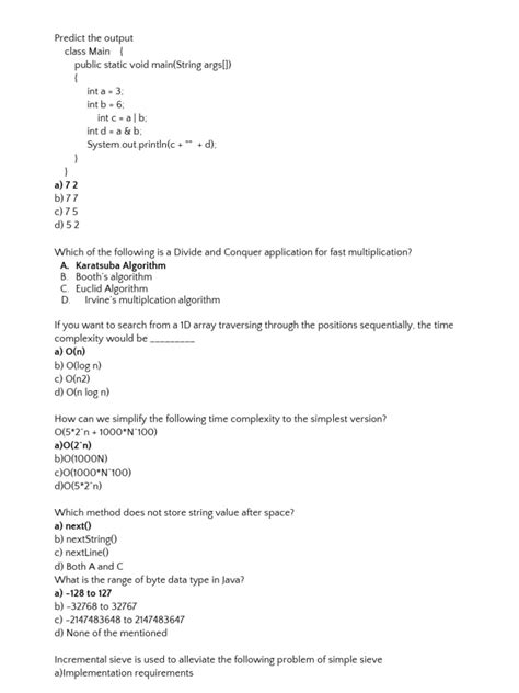 Question Bank Pla1001 Pdf Time Complexity Computer Programming