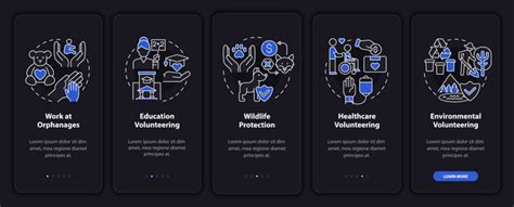 Types Of Social Engagement Onboarding Mobile App Vector Image