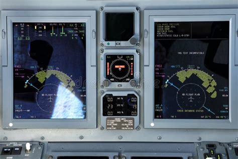 Multifunction Flight Displays Stock Image Image Of Aircraft Light 72248135