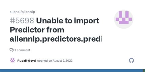 unable to import predictor from allennlp predictors predictor · issue 5698 · allenai allennlp