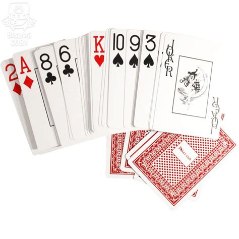 Пластиковые игральные карты для покера Poker Club красная рубашка ...