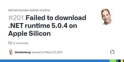 Failed To Download Net Runtime 504 On Apple Silicon · Issue 201