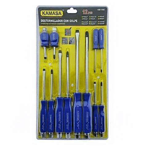 Set De Destornillador Golpe Mango Kamasa Km1592 12 Piezas Promart