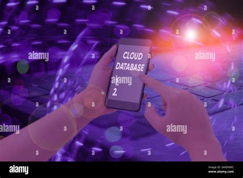 Writing Note Showing Cloud Database Business Concept For Optimized Or Built For A Virtualized