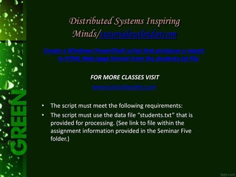 Create A Windows Power Shell Script That Produces A Report In Html Web