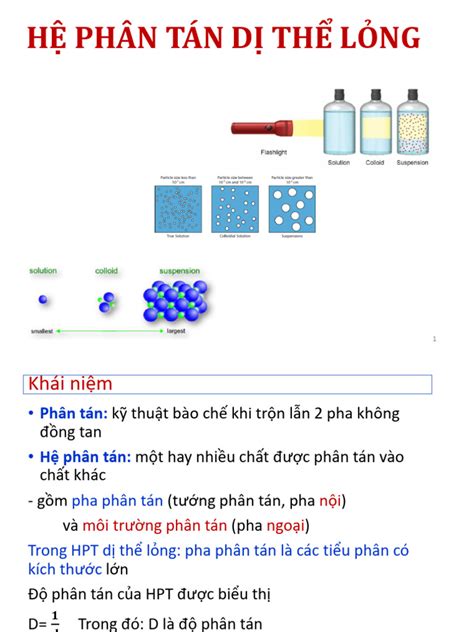 BÀo ChẾ 06 Hệ Phân Tán Dị Thể Lỏng Nhũ Tương Hỗn Dịch Pdf