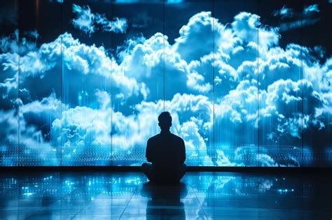 Cloudbased Security Breach Alert Is Shown On A Large Screen Generative Ai Premium Ai Generated