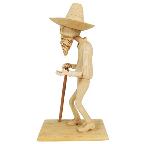 Tribus Mixes Viejito Old Man Sculpture Sculpture Sandia Folk