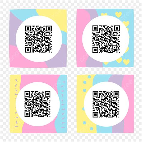 Hình ảnh Nhãn Quét Mã Qr Ngọt Ngào Dễ Thương Nữ Tính PNG Ngọt Dễ Thương Giống Cái PNG miễn