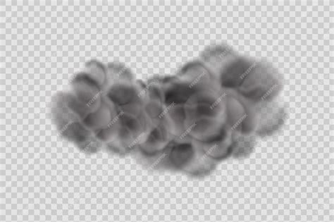 먼지 담배 연기 스모그 흙 모래 입자가 있는 입자가 있는 먼지 검은 구름 프리미엄 벡터