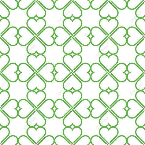 Repeating Vector Green Clovers Pattern Stylish Repeating Leaf Vector Stylish Repeating Leaf