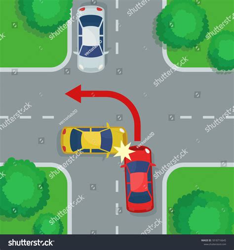 Car Crash Intersection Over 313 Royalty Free Licensable Stock