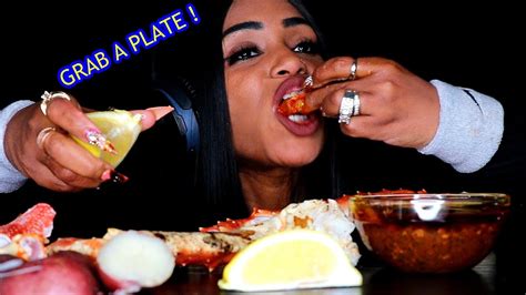 Asmr King Crab Legs And Potatoes Youtube