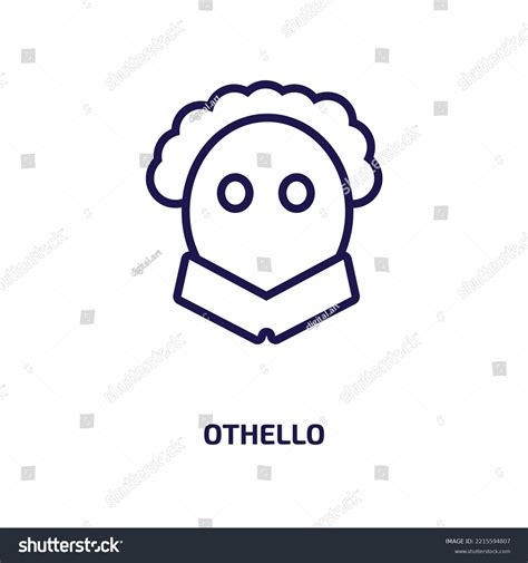 Othello Icon Education Collection Thin Linear Stock Vector Royalty