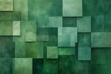 Green Geometric Background Abstract Blocks Canvas Paper Texture