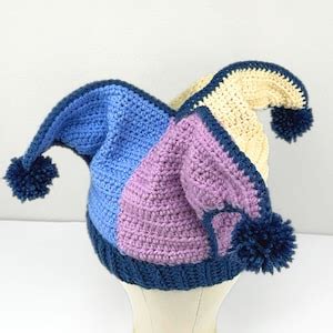 Crochet Pattern 3 Point Jester Hat Fools Cap Easy Fantasy Crochet