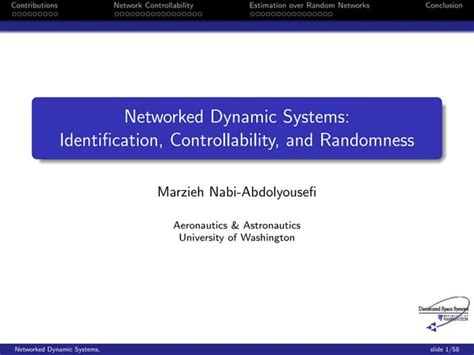 Networked Dynamic Systems Identification Controllability And Randomness Ppt
