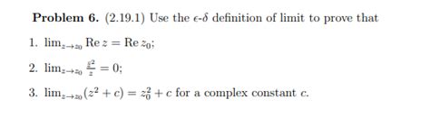 Solved Problem Use the ϵδ definition of limit Chegg