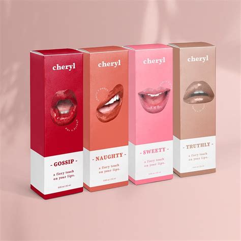 Custom Printed Lip Gloss Boxes Qty 100 Pcs Cosmetics Mockup Lip