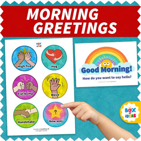 Good Morning Greetings • Classroom Decoration Poster • Preschool Prek