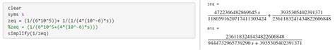 Trying To Get Matlab To Solve For Parallel Impedances For Me Why Isnt It Dividing Where Is