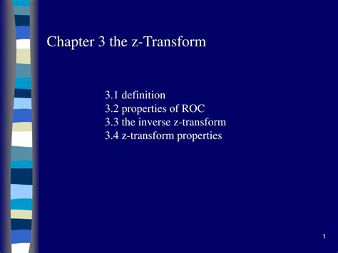 PPT The Z Transform Properties Inverse Transform And Examples PowerPoint Presentation ID