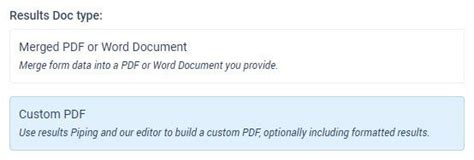Create A Custom Pdf With Images And Text From Results Formsite