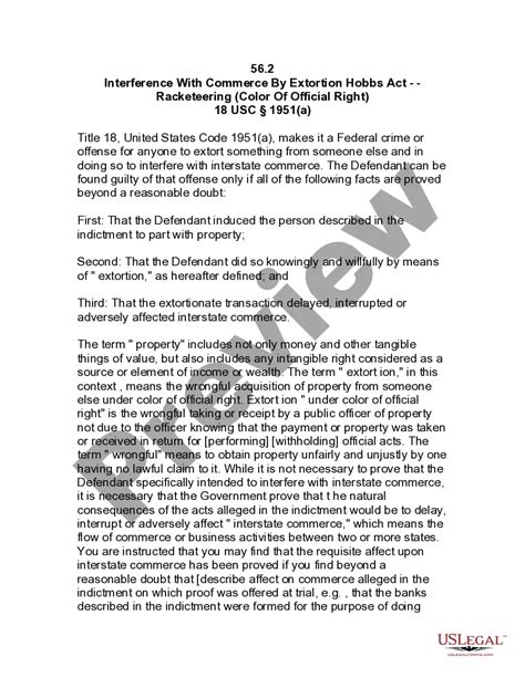 Pennsylvania Jury Instruction Interference With Commerce By Extortion