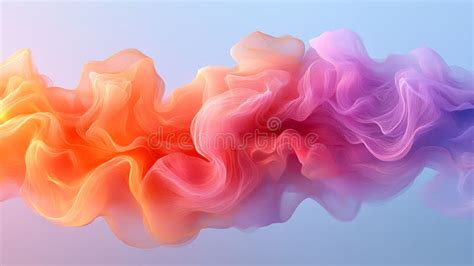 Generative Ai Image Of Soft Pastel Abstract Waves With Smooth Texture With Gradation Background
