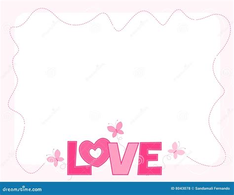 A Frame Love The Border In Word