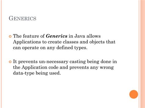 Ppt Generics In Java Powerpoint Presentation Free Download Id2780155