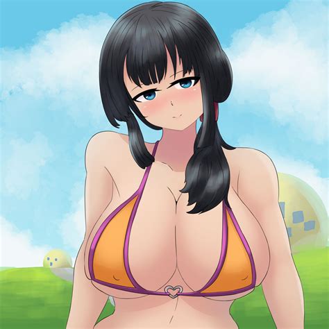 Rule 34 1girls Big Breasts Bikini Black Hair Blue Eyes Blush Breasts