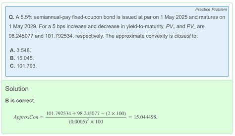 Calculation Of Convexity Is A Bit Weird In The Les R Cfa