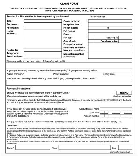Agria Pet Insurance Claim Form Download Pdf
