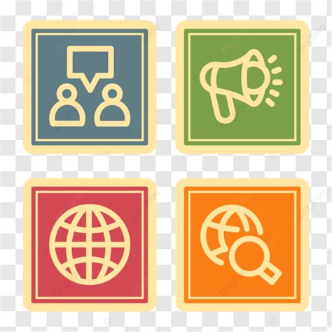 4 Sets Of Web Icons For Illustration Vector Web App Ui Png And