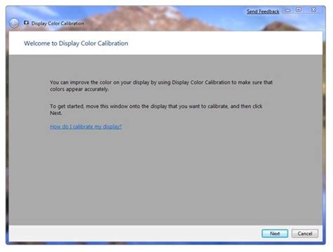New Color Calibration Settings In Windows 7