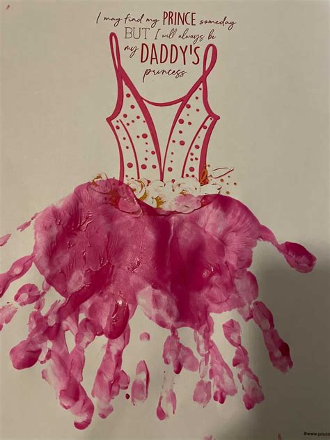 Always Your Princess Dress Hand Handprint Art Fathers Day Birthda