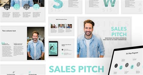 Sales Pitch Powerpoint Template Incl Bright And Clean Envato