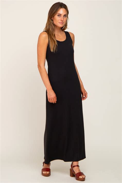 Black Sleeveless Maxi Dress Pinkblush