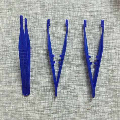 Disposable Medical Tweezers Blue Plastic Medical Tweezers And Plastic