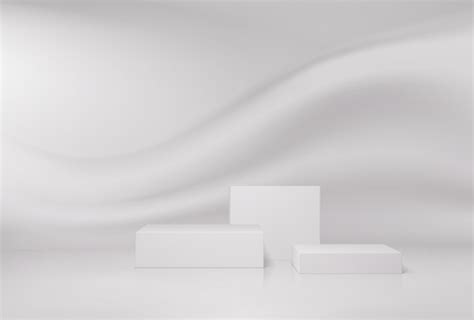 Premium Vector Light Grey Podium Display Stand Or Platform